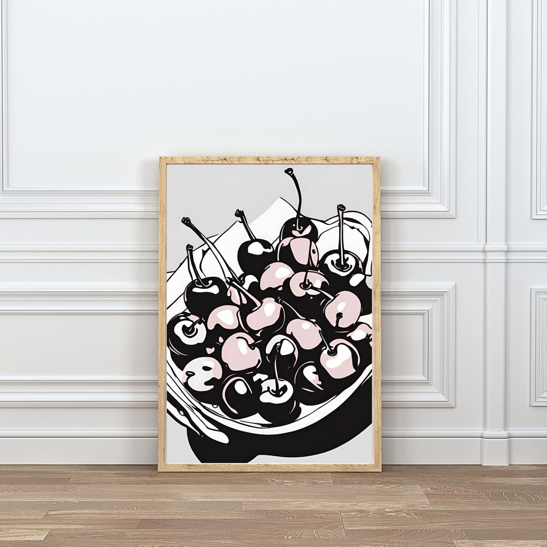 Wall Art Digital PDF Print “cherries Pop Art” - Available in Two Ratios ...