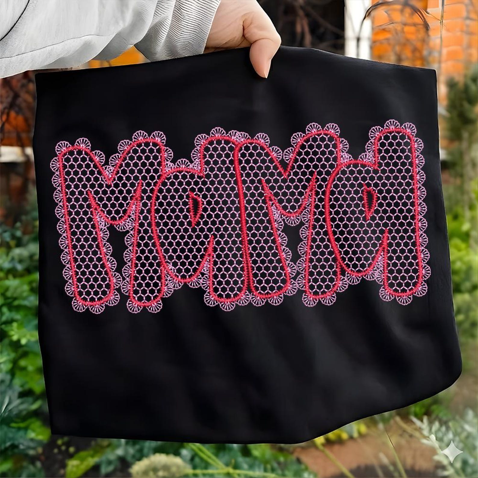 Mama Lace Embroidery Design, Coquette Mama Lace Embroidery Machine File ...