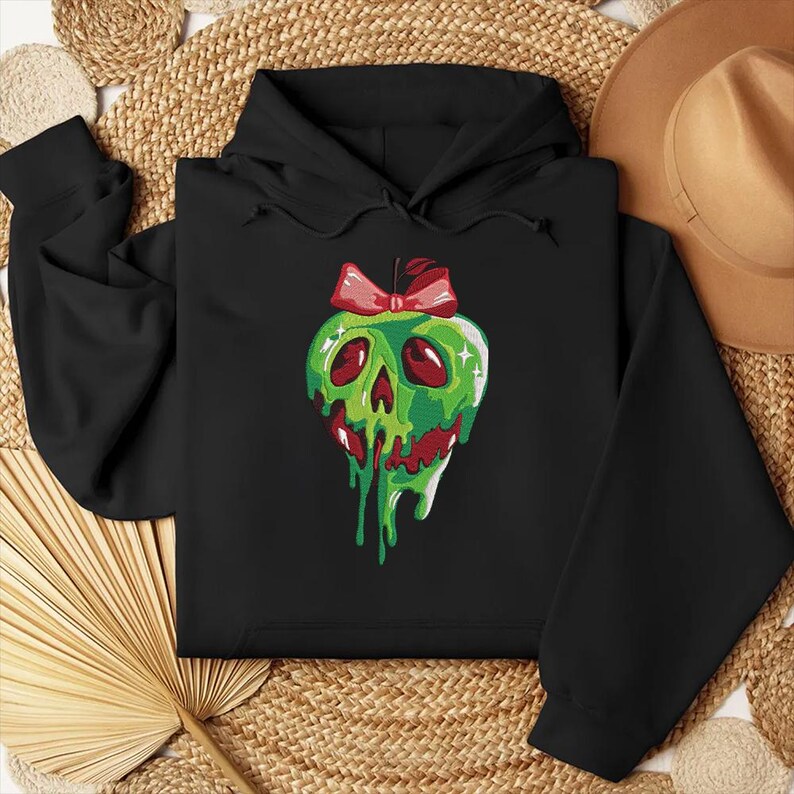 Poison Apple Halloween Embroidery Design, Halloween Dripping Apple ...