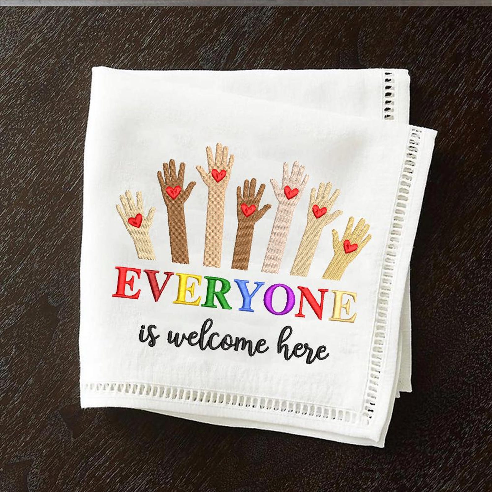 Everyone is Welcome Here Embroidery, Inclusion and Equality Embroidery ...
