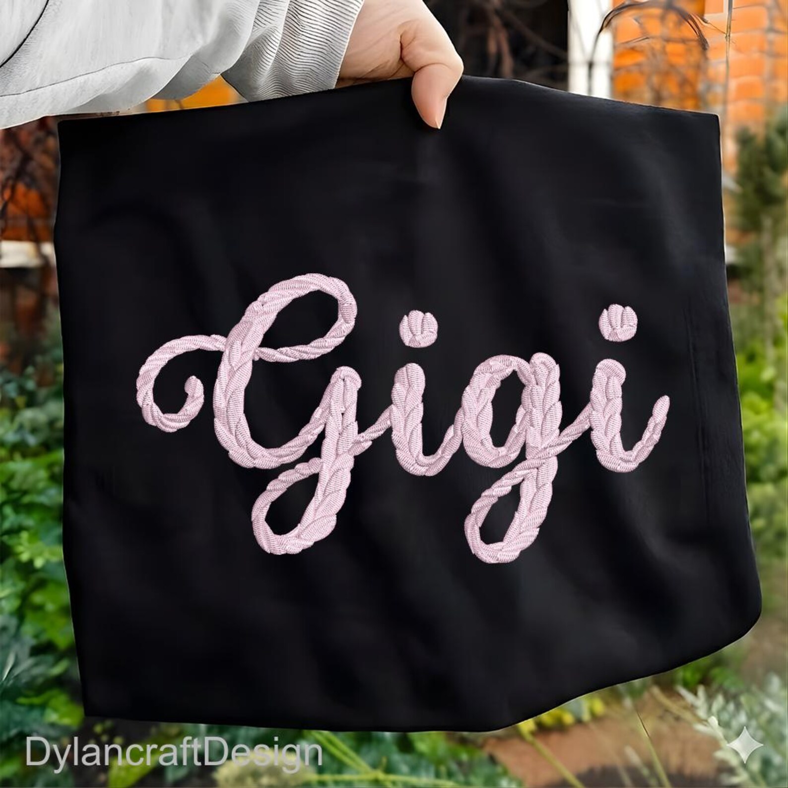 Gigi Rope Embroidery Design, Coquette Gigi Machine File, Mother Day ...
