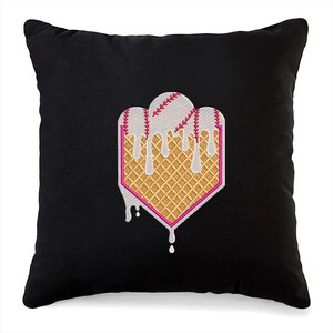Baseball Waffle Cone Home Plate Embroidery, Drip Baseball Plate ...
