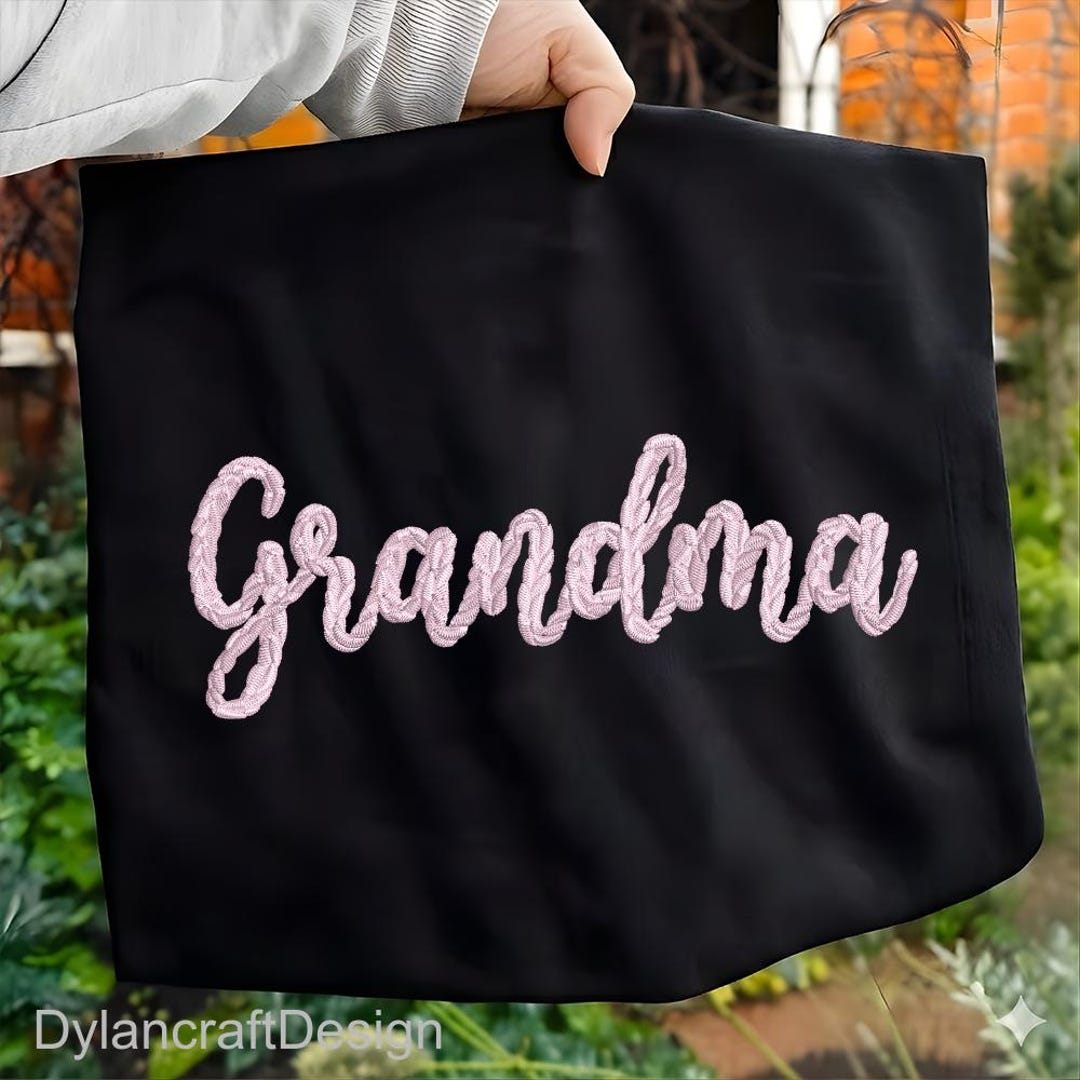 Grandma Rope Embroidery Design, Coquette Grandma Machine File, Mother ...