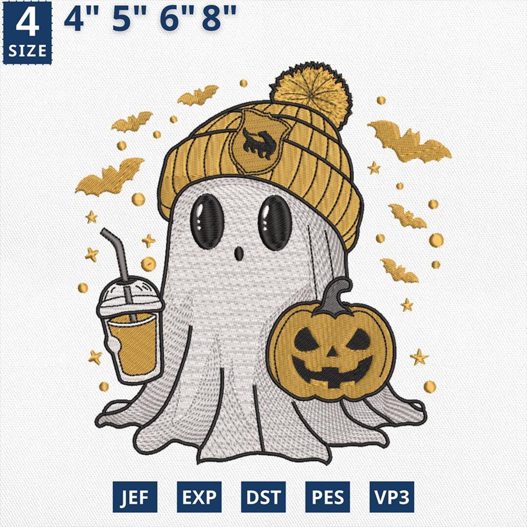 Wizard Ghost Embroidery Design, Halloween Ghost Wizard Machine ...