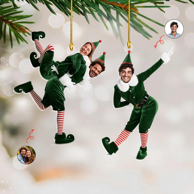 Acrylic Elf Tree Ornament - Etsy