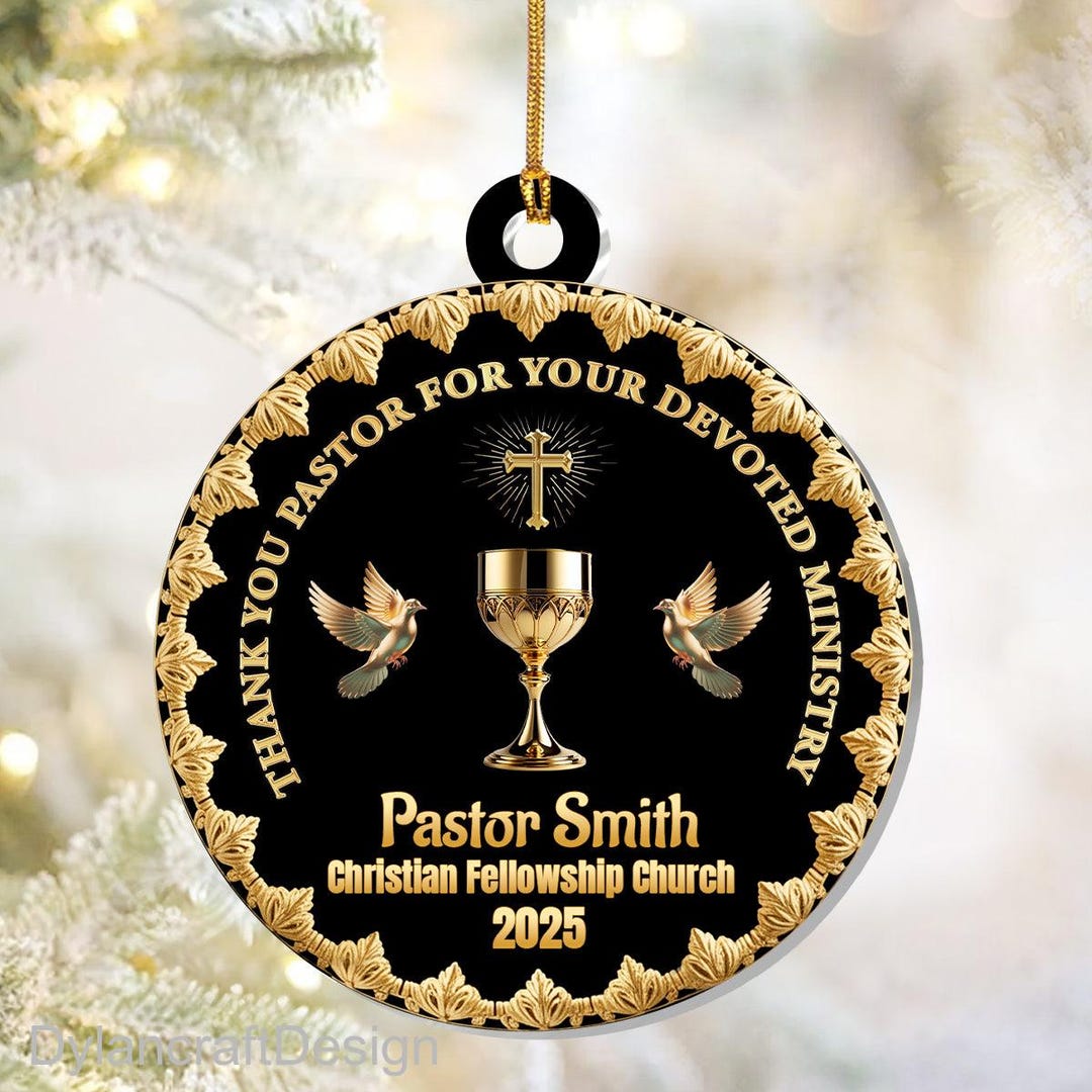 Thank You Pastor for Your Devoted Ministry Shineful 2D Acrylic Ornament ...
