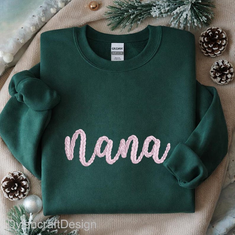 Nana Rope Embroidery Design, Coquette Nana Machine File, Mother Day ...