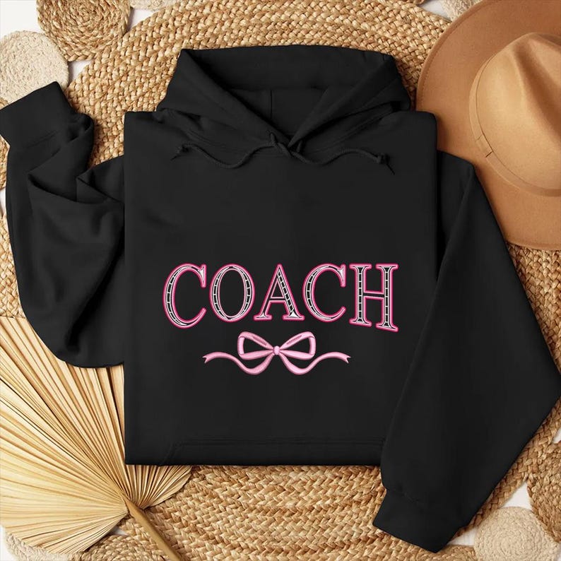 Coach Coquette Bow Embroidery Design, Cheer Coach Embroidery File ...
