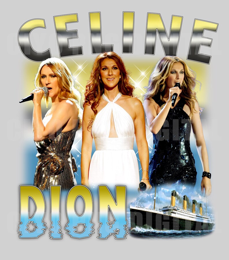 Celine Dion PNG, Digital Tshirt Design. PNG File,digital PNG File - Etsy