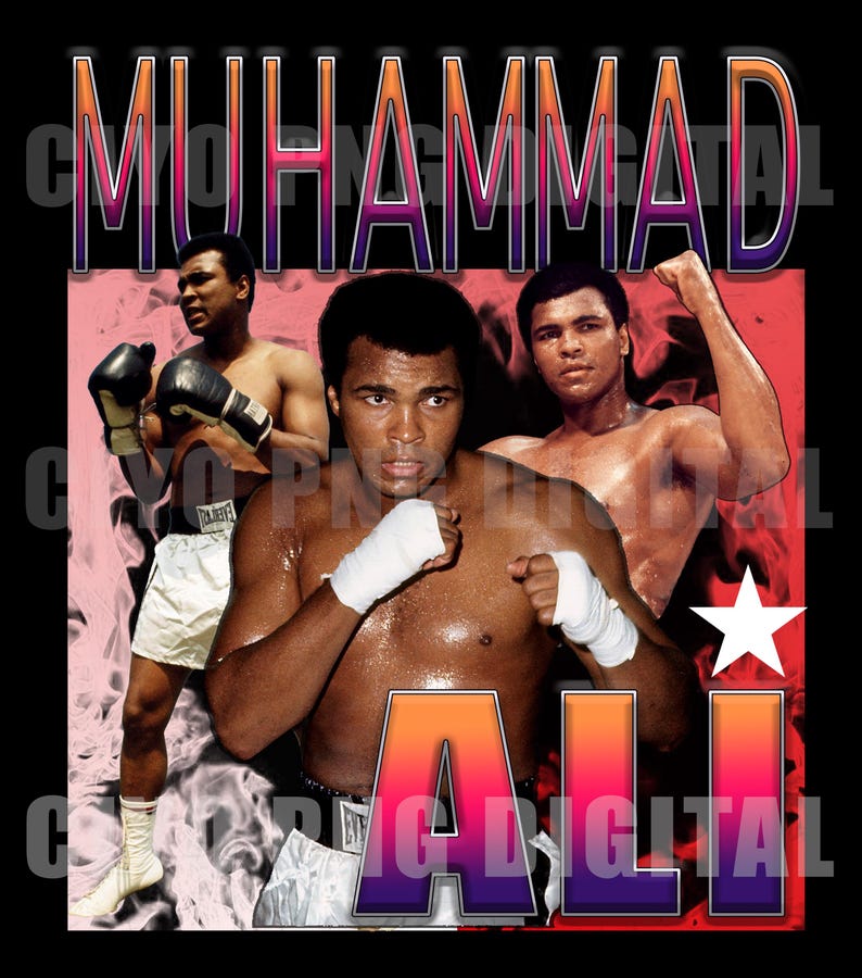Muhammad Ali PNG, Digital Tshirt Design. PNG File,digital PNG File - Etsy