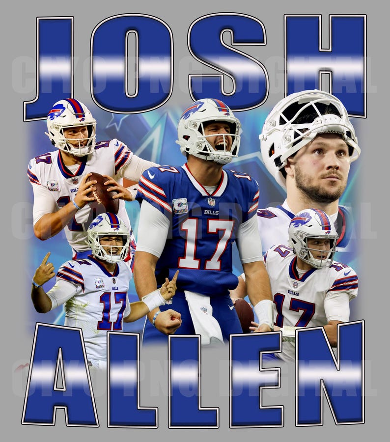 Josh Allen PNG, Digital Tshirt Design. PNG File,digital PNG File - Etsy