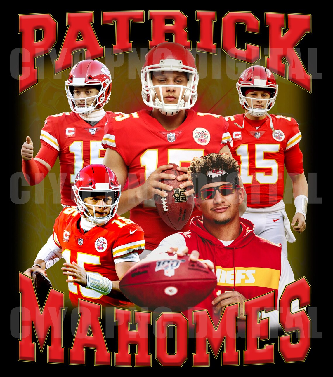 Patrick Mahomes PNG, Digital Tshirt Design. PNG File,digital PNG File ...