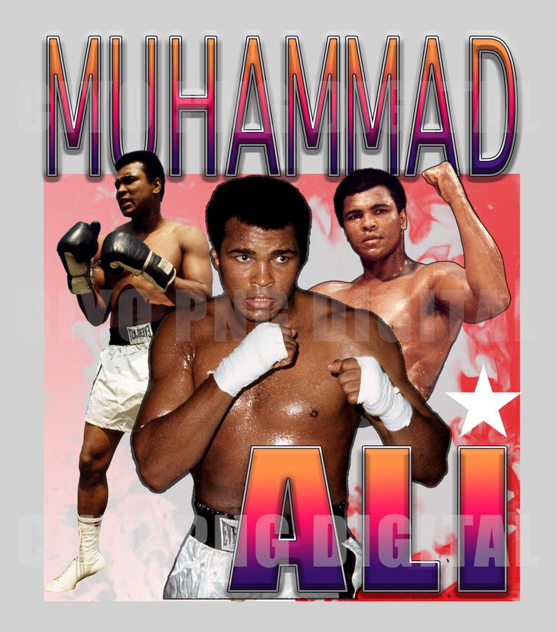Muhammad Ali PNG, Digital Tshirt Design. PNG File,digital PNG File - Etsy