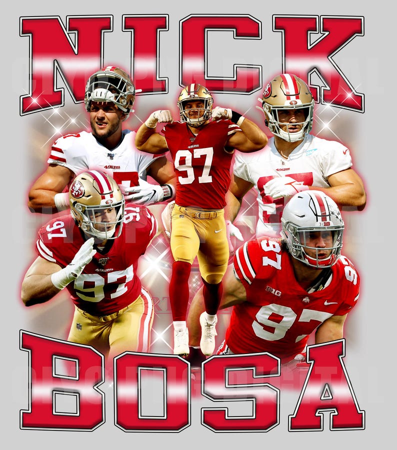 Nick Bosa PNG, Digital Tshirt Design. PNG File,digital PNG File - Etsy