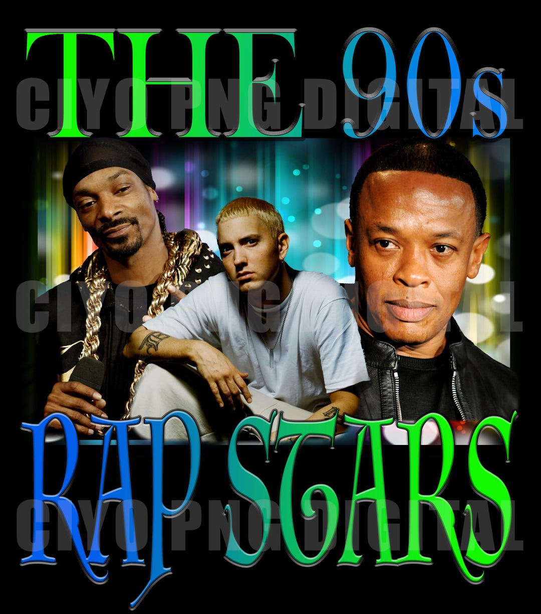 The 90s Rap Stars PNG, Digital Tshirt Design. PNG File,digital PNG File ...
