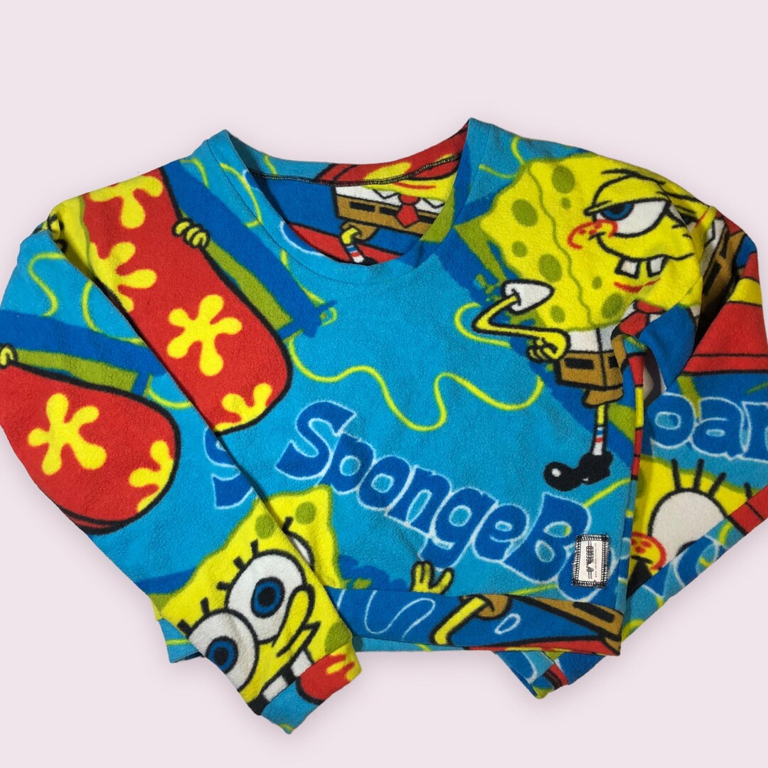 Spongebob Cropped Sweater - Etsy