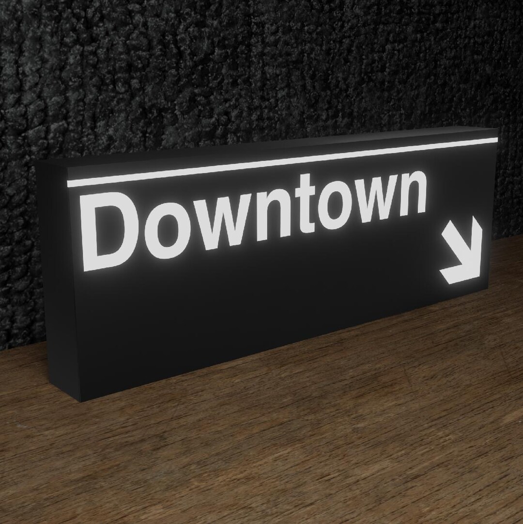 New York Downtown Subway LED Light Box Times Square Street Art, NYC ...