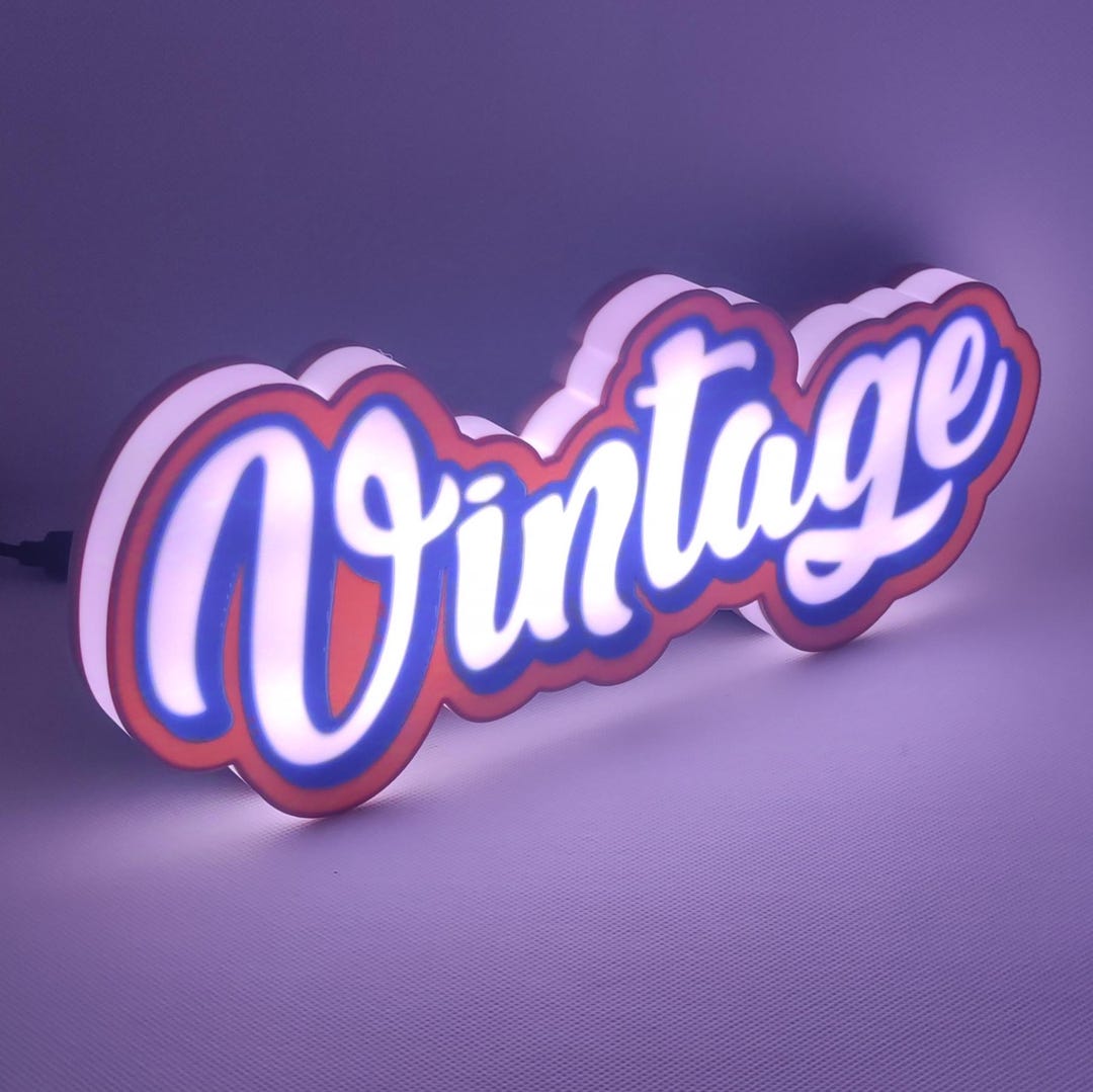 Custom Vintage LED Sign With Lights – Personalized Rustic Vintage Wall ...