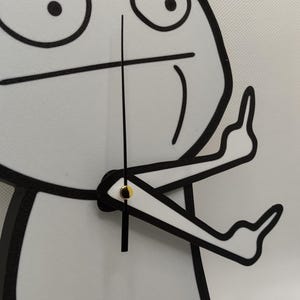 Funny Meme Middle Finger Wall Clock Office Humor Decor Bold Meme ...