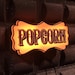 Popcorn Art Deco LED Lightbox Sign Circus Vintage Wall Mounted Sign ...