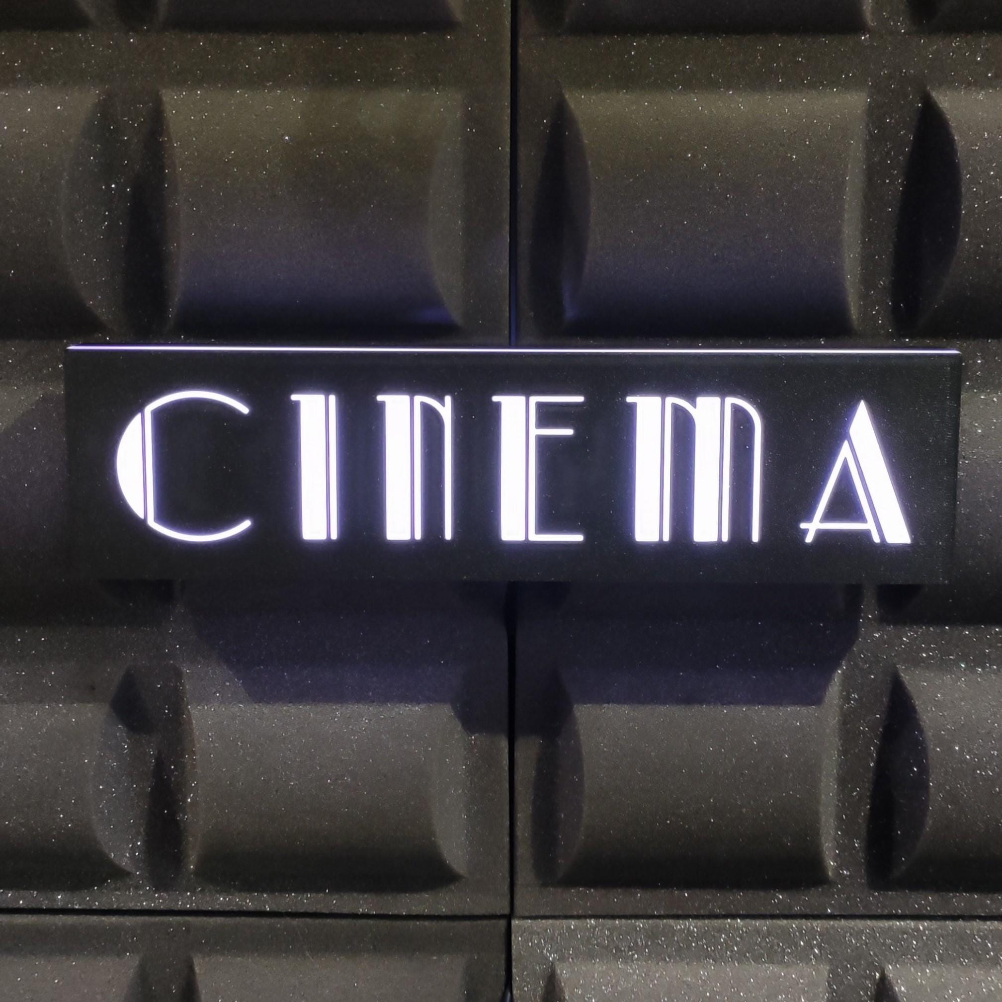 Vintage Art Deco LED Cinema Lightbox Sign Retro Movie Theater Home ...