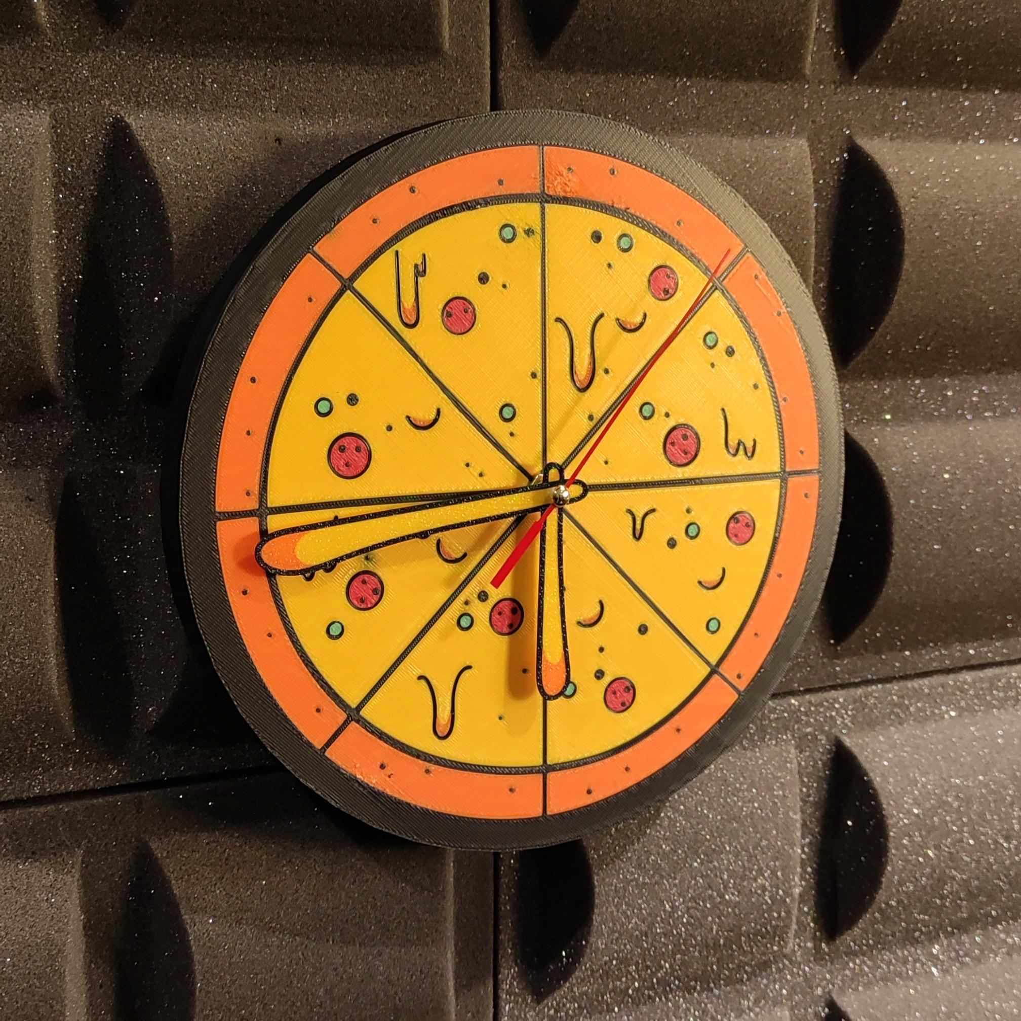 Pizza Shaped Wall Clock Kitchen Decor Pizza Clock Personalized Food ...