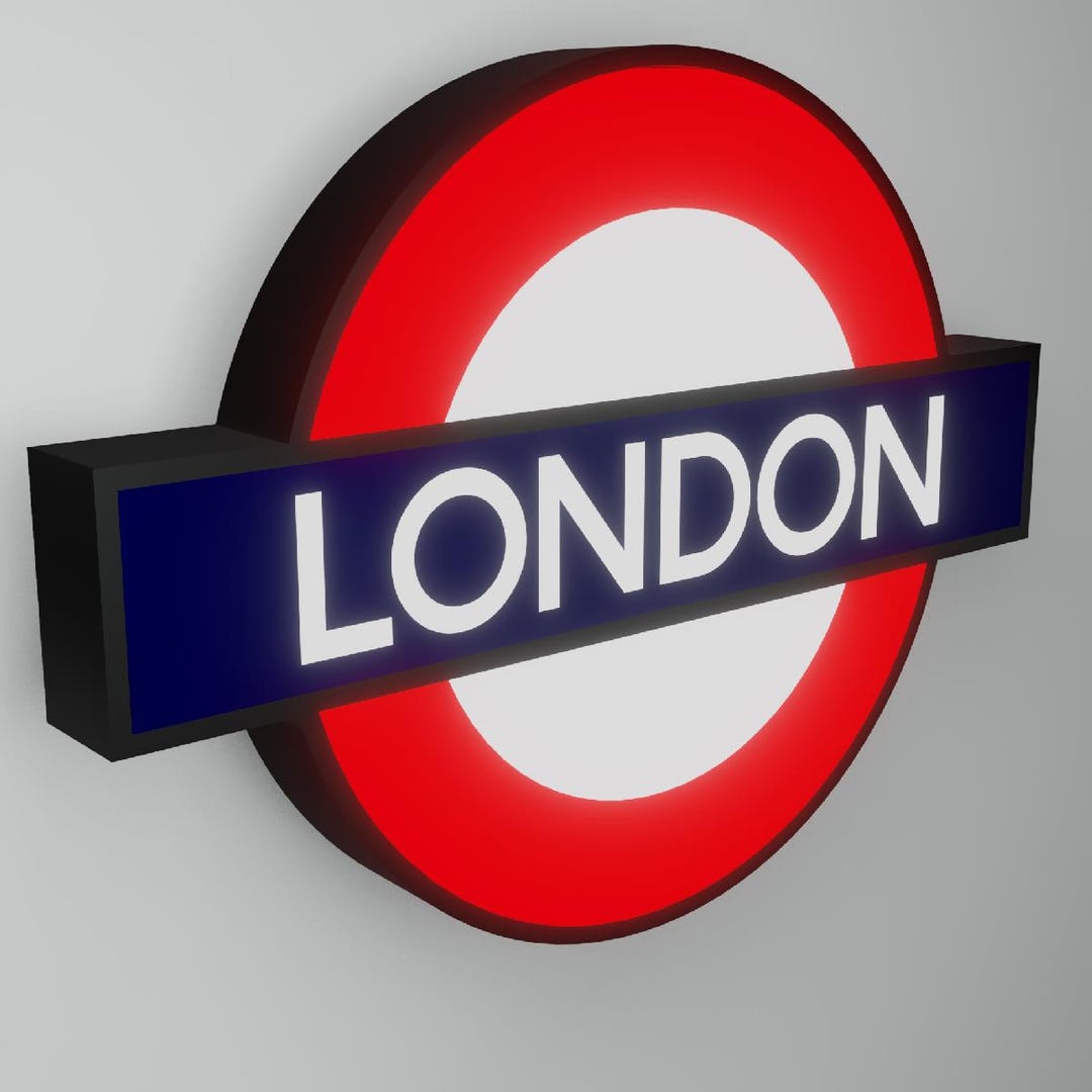 London Tube Metro Subway Led Illuminated Wall Sign Light Box Stylish ...