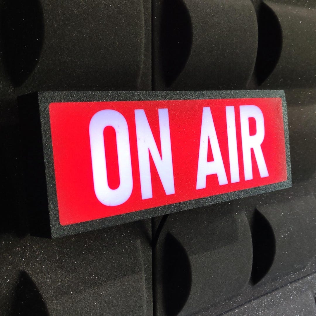 ON AIR Led Wall Studio Sign – Illuminated Broadcast Sign for Radio, TV ...