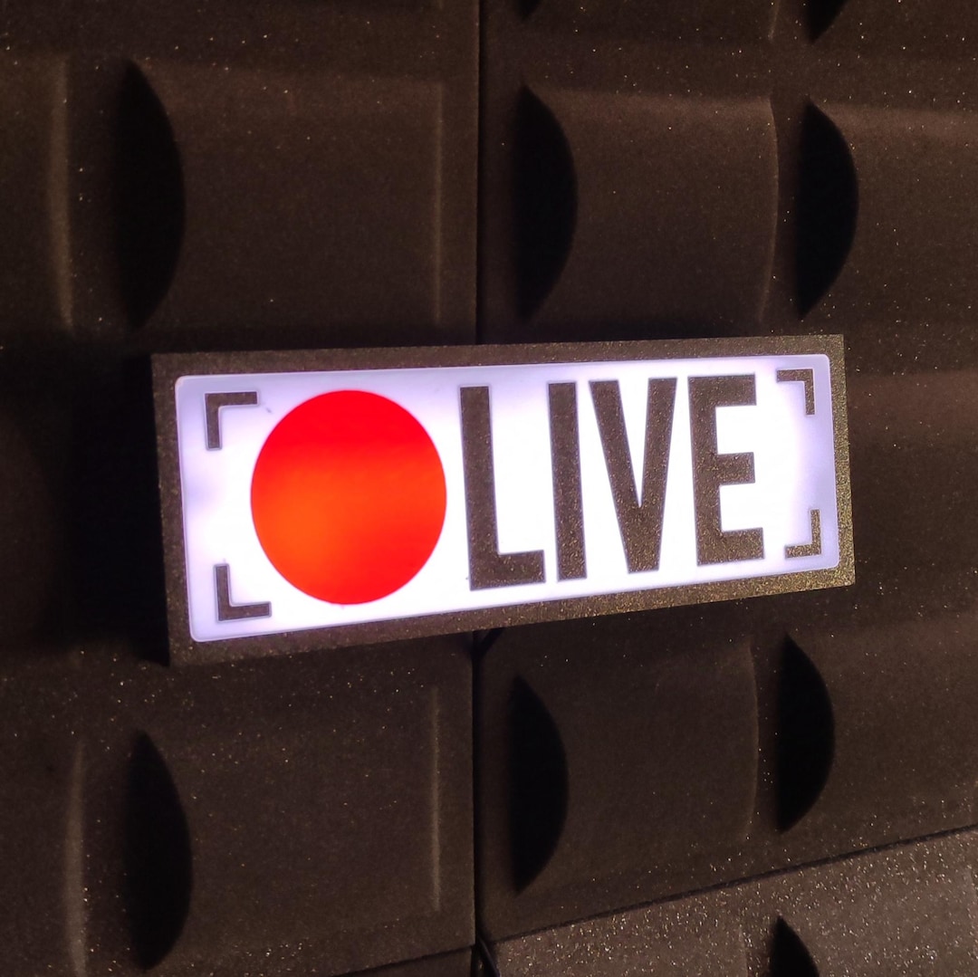 LIVE Stream Sign – Illuminated Broadcast Sign for Twitch Streamers ...
