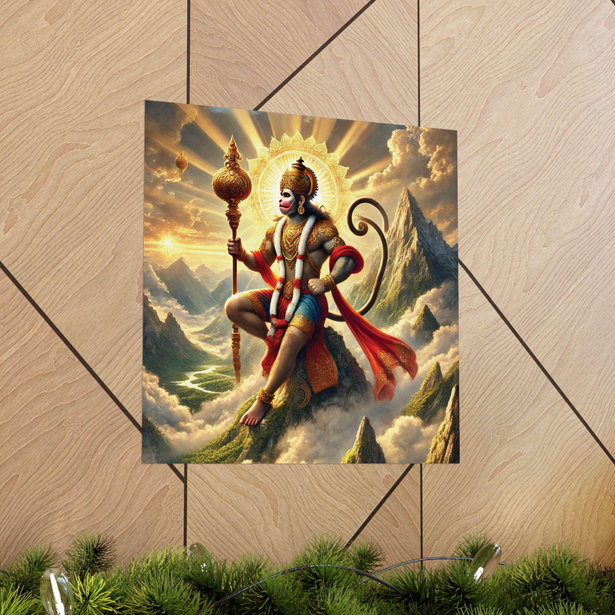 Vertical Posters, Hanuman for Worship, Realistic Art Print, Wall Decor ...