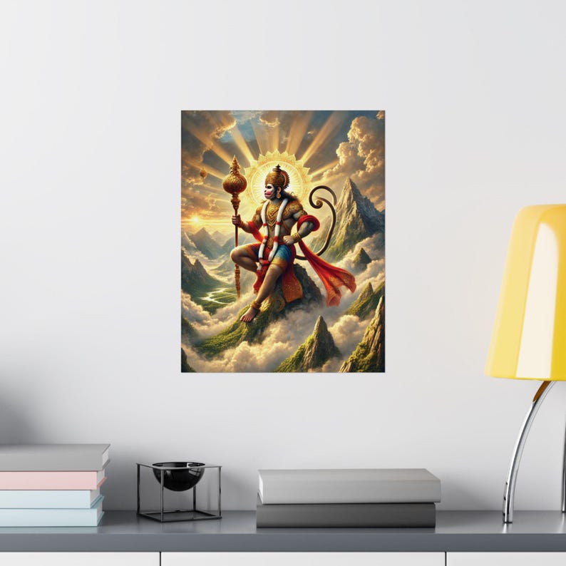 Vertical Posters, Hanuman for Worship, Realistic Art Print, Wall Decor ...