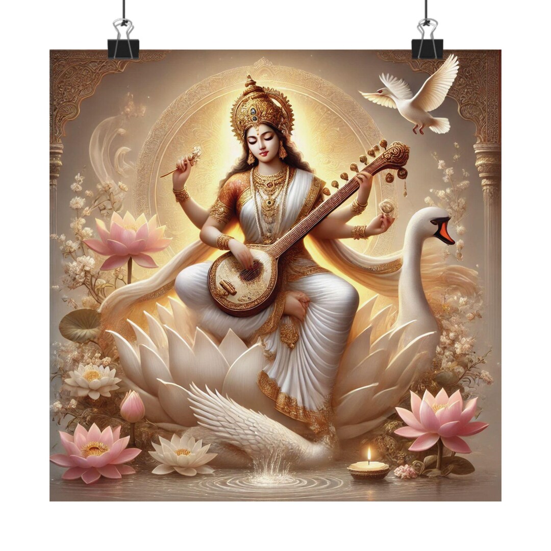 Goddess Saraswati Posters, Wisdom Knowledge Grace Hindu Deity ...