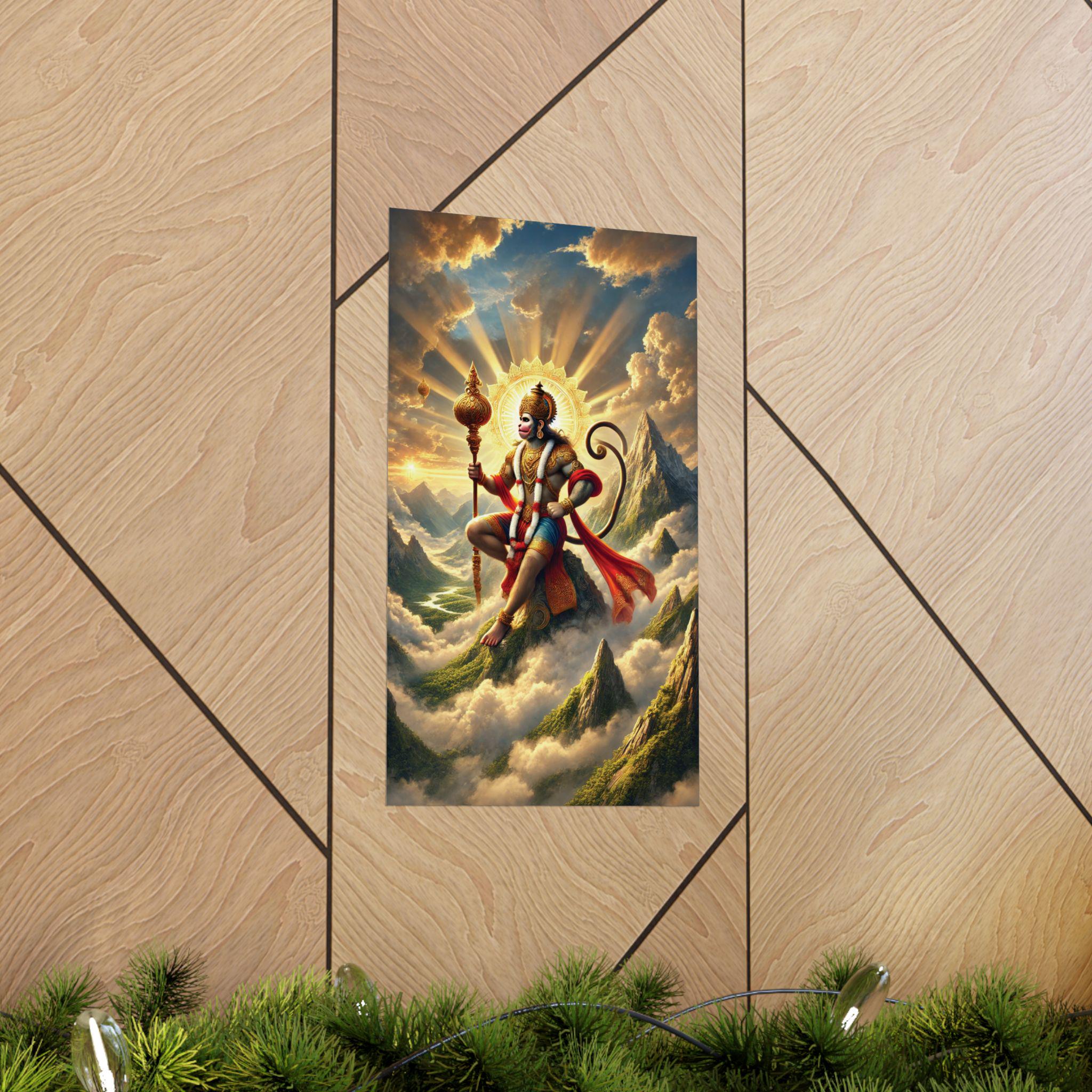 Vertical Posters, Hanuman for Worship, Realistic Art Print, Wall Decor ...