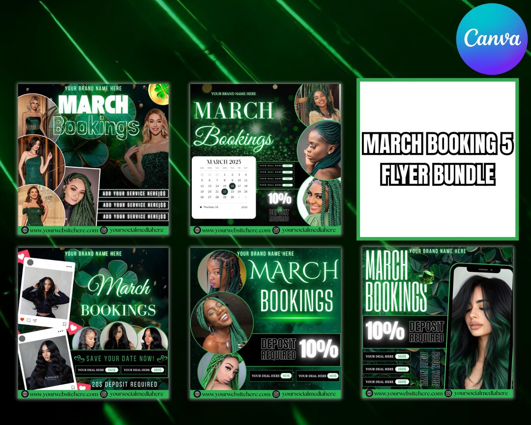 5 March Booking Flyer, March Flyer, St.patricks Day Flyer, Book Now ...