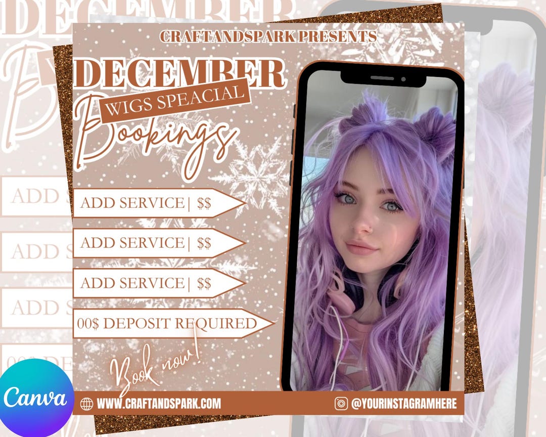 December Booking Flyer, Christmas Booking Flyer, Booking Flyer ...