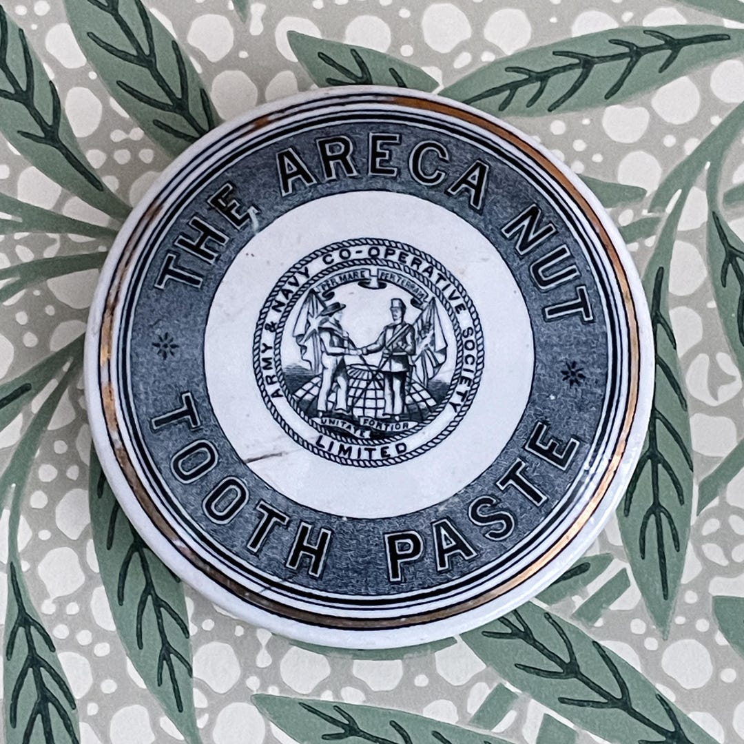 Antique Army & Navy Co-operative Society Gilt Areca Toothpaste Pot Lid ...