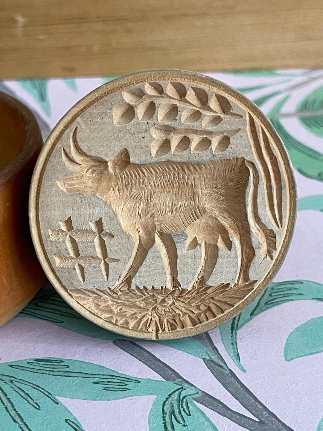 Vintage Cow Wooden Butter Stamp / Mold Made in England - Etsy