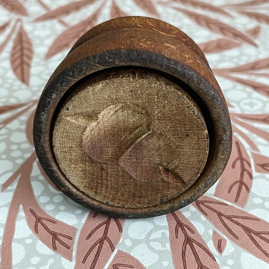 Vintage Small Wooden Butter Stamp / Mold - Etsy