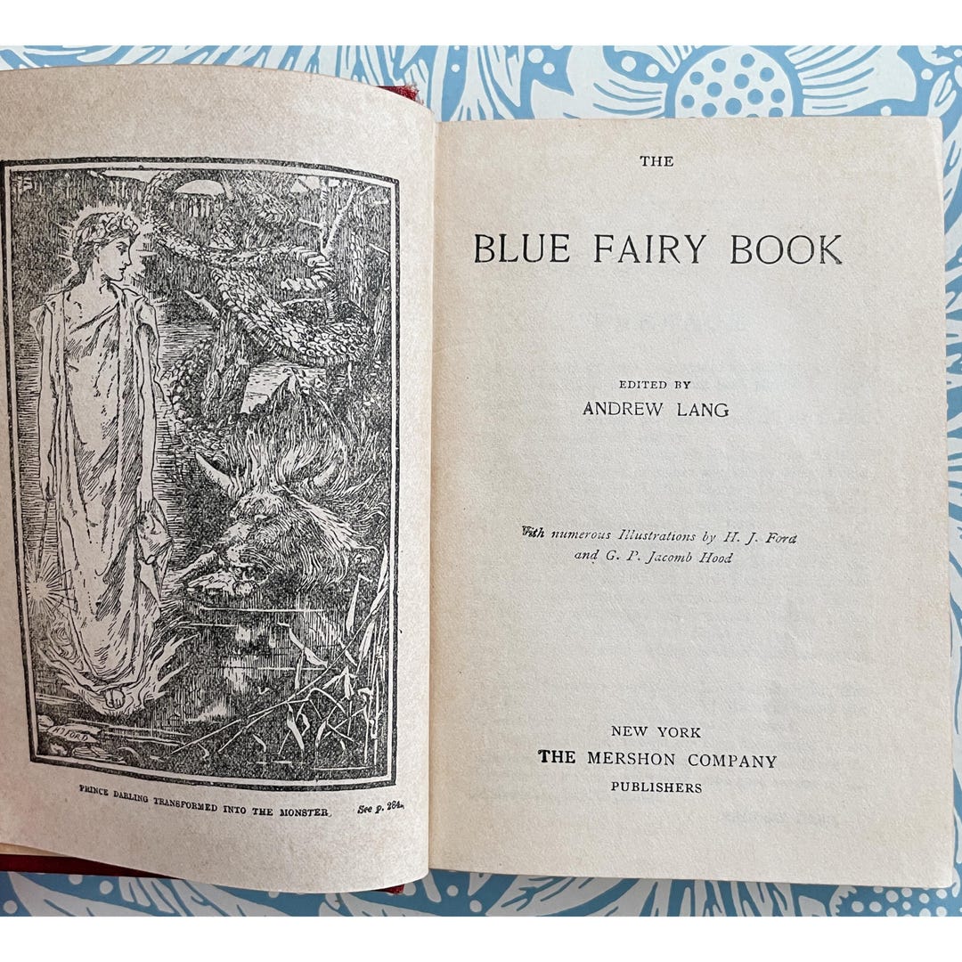 The Blue Fairy Book – Antique Illustrated Fairy Tales Book Circa 1900 ...