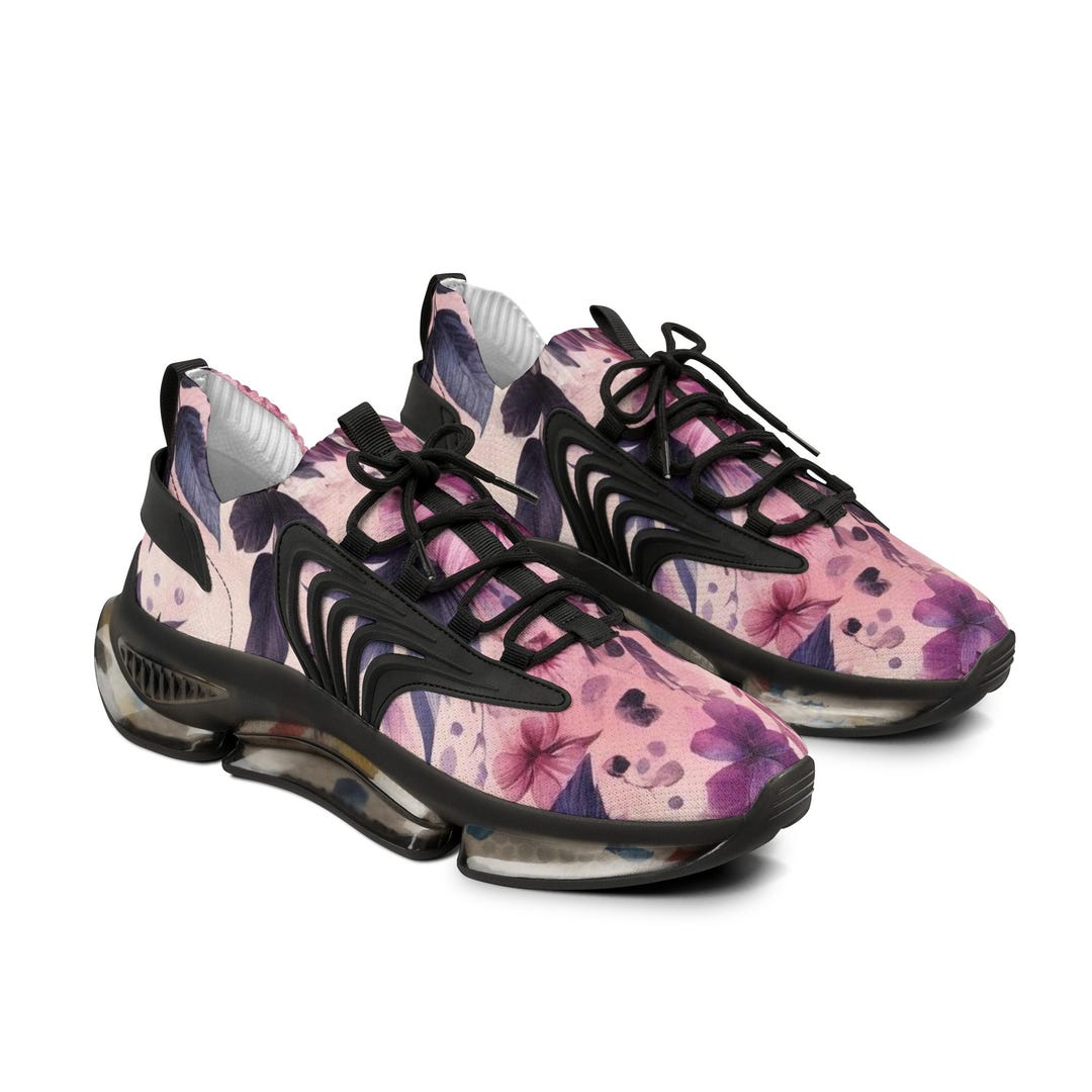 Floral Sneakers, Botanical Shoes, Garden Footwear, Men's Mesh Shoes ...