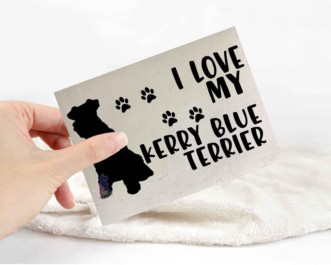Kerry Blue Terrier Sticker Dog Lover Car Bumper Stickers Dog Breed ...