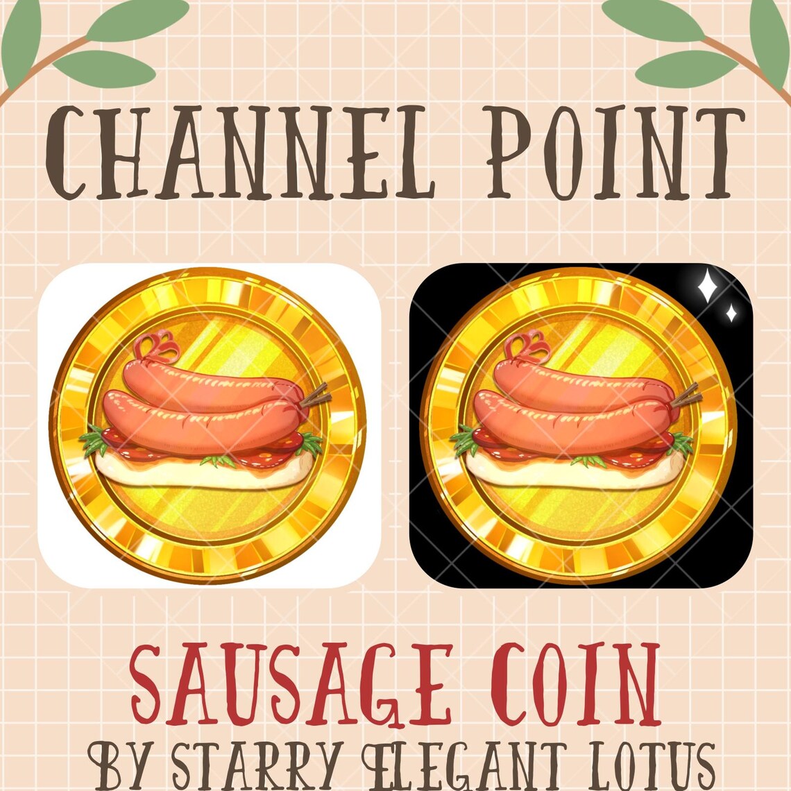 Sausage Channel Point Icon, Hot Dogs Coin Emote, BBQ Fast Food Pork Sub ...