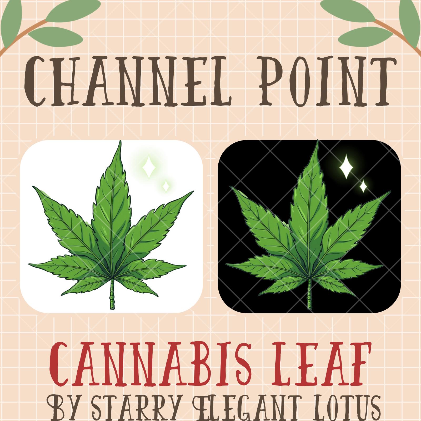 Cannabis Leaf Channel Point Icon, Marijuana Coin Emote, Sub Bit Badge ...