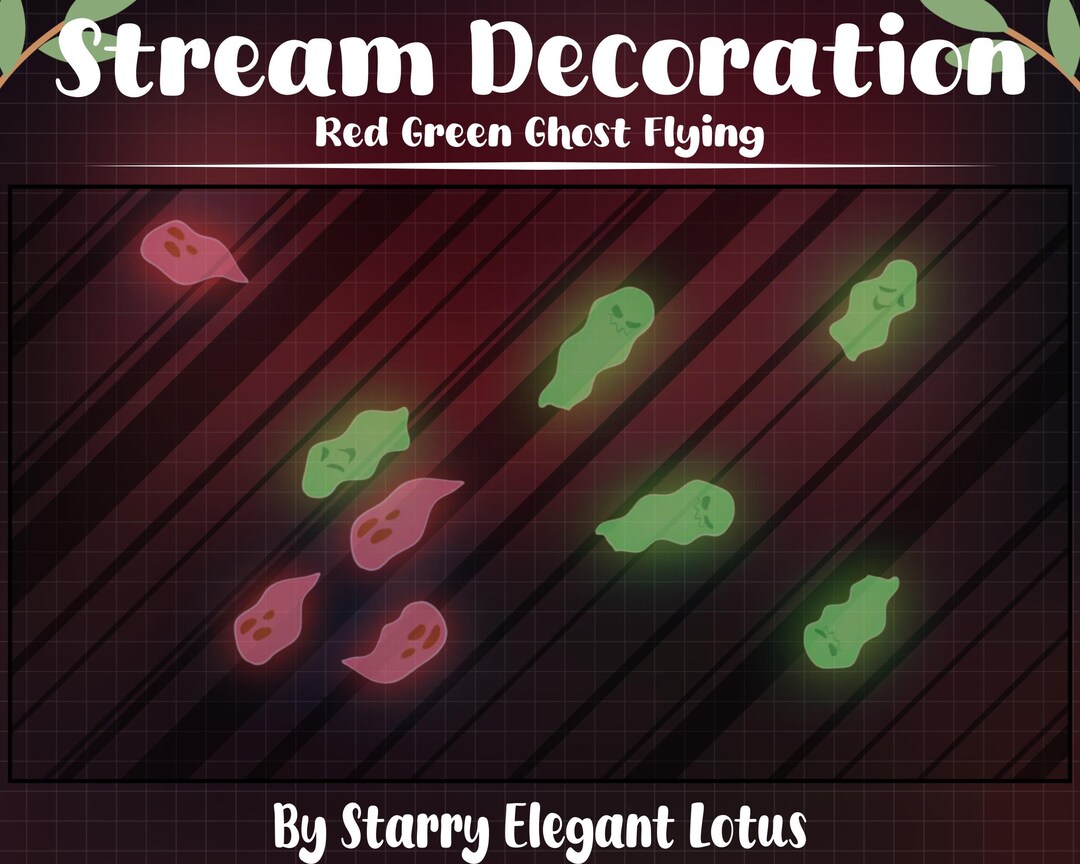 Gothic Red Green Ghost Flying Stream Decoration, Halloween Spooky Night ...
