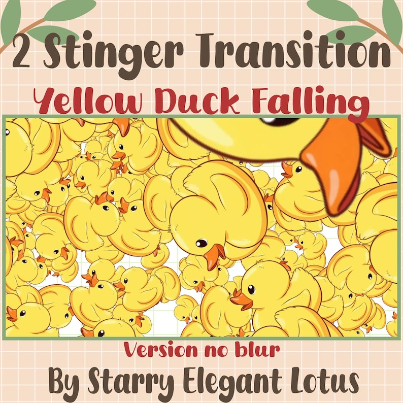 Kawaii Yellow Duck Falling Twitch Animated Stinger Transition, Rubber ...