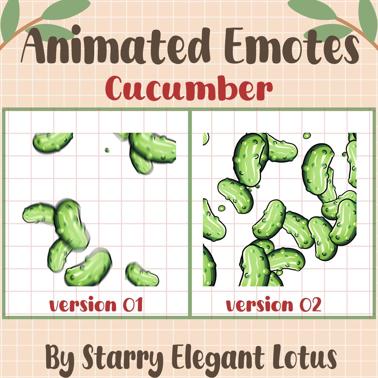 Green Cucumber Animated Emotes, Pickle Raid HYPE Stream Emoji, Badges ...