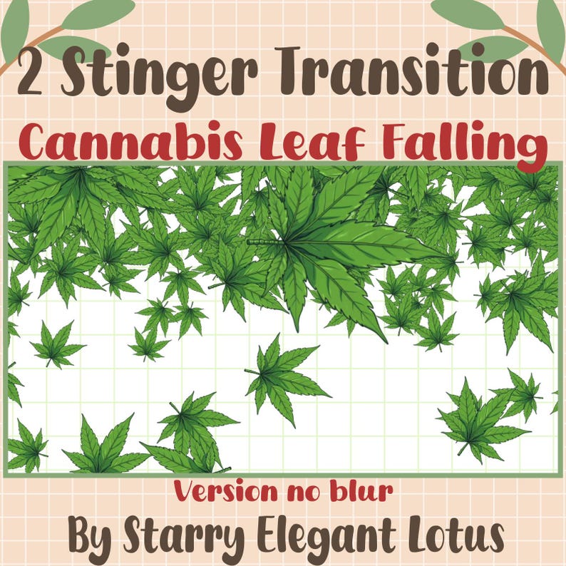 Kawaii Cannabis Leaf Twitch Animated Stinger Transition, Marijuana ...