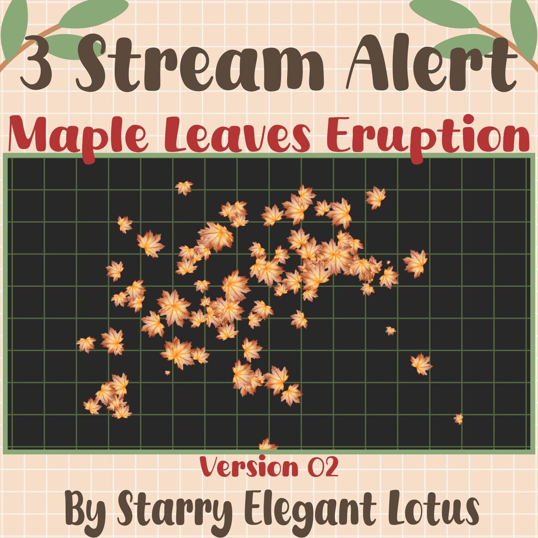 Maple Leaves Eruption Stream Alert, Fall Season Twitch Overlay, Autumn ...