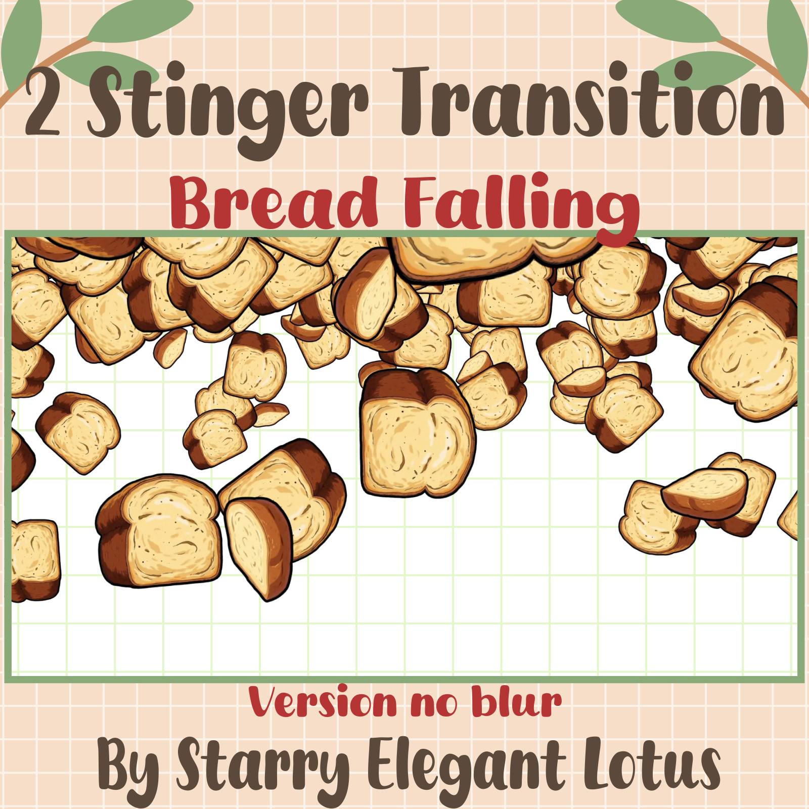 Kawaii Bread Falling Twitch Animated Stinger Transition, Toast Bread ...