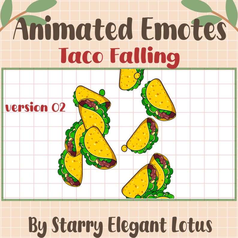 Beef Taco Raining Animated Emotes, Raid HYPE Stream Emoji, Badges ...